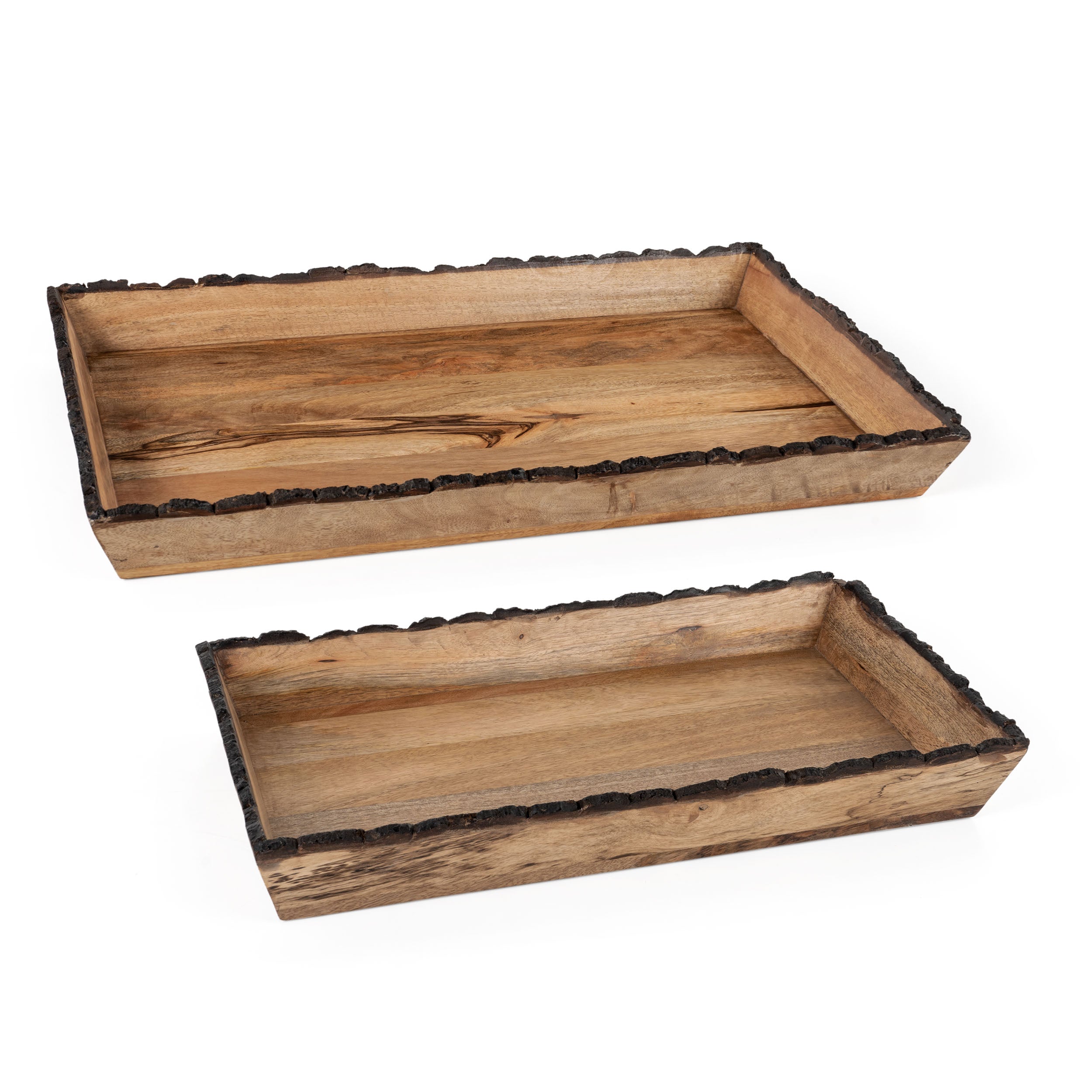 Darius Rectangle Wood Trays, Set of 2 – Nahla Madison Home